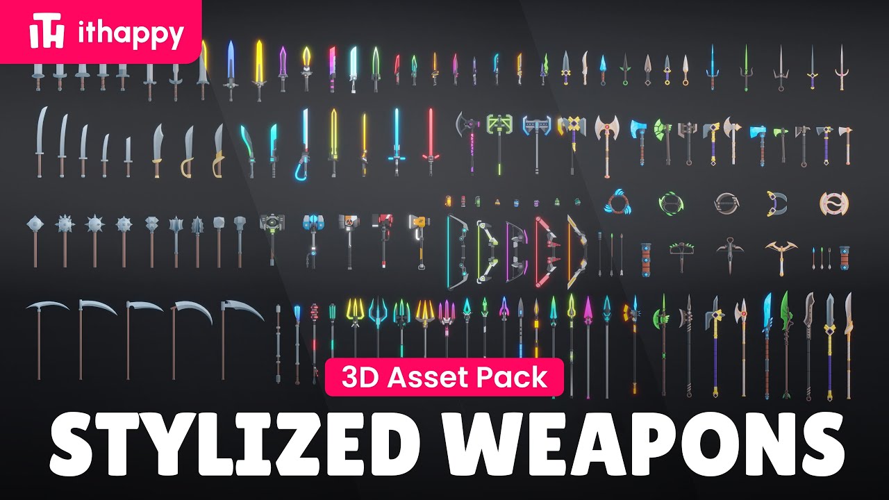 Ultimate Stylized Weapons - 3D Asset Pack for Games - YouTube