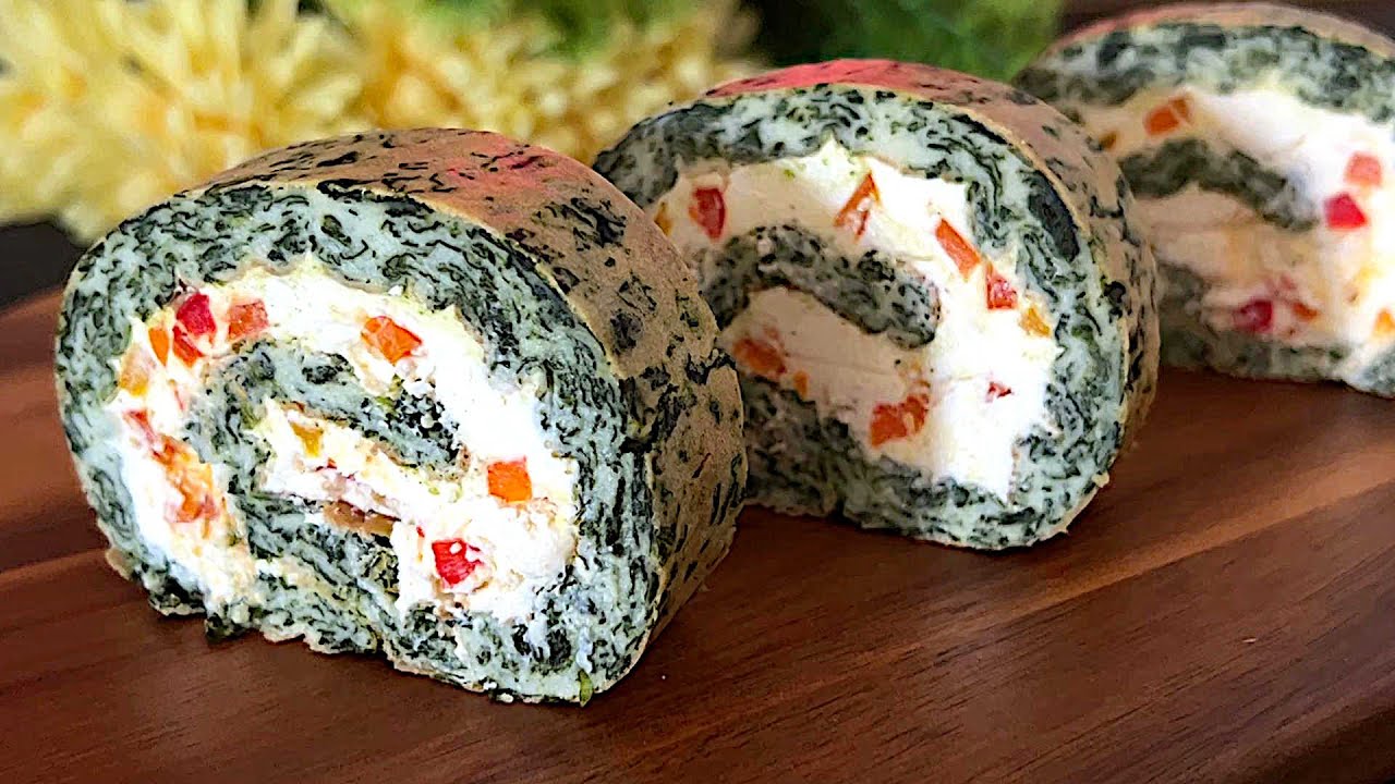 SPINACH ROLLS, a tasty snack idea | The Food Learning Channel - YouTube