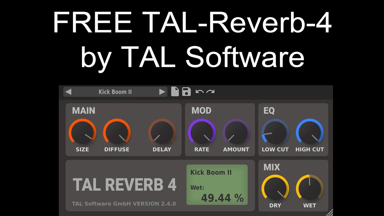 FREE TAL-Reverb-4 by TAL Software - YouTube