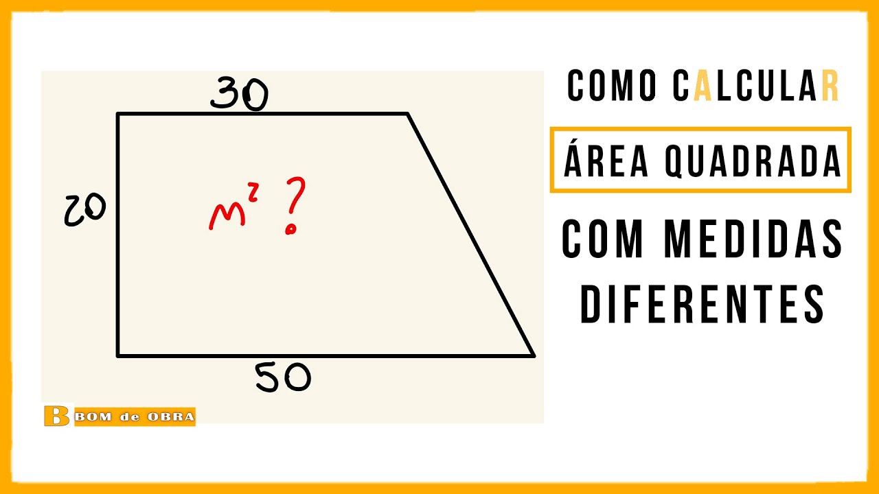 Como Calcular A rea De Um Terreno Com Medidas Diferentes YouTube