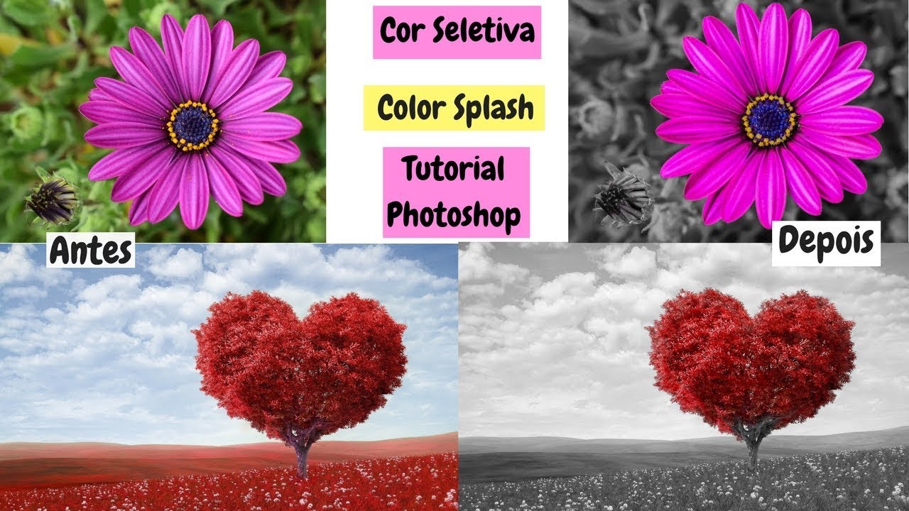 Efeito Cor seletiva (Color Splash) Tutorial- Adobe Photoshop! - YouTube