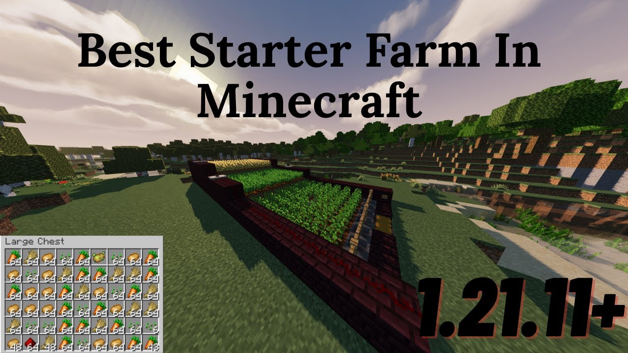 Best Starter Farm – Minecraft 1.21.11+ - YouTube