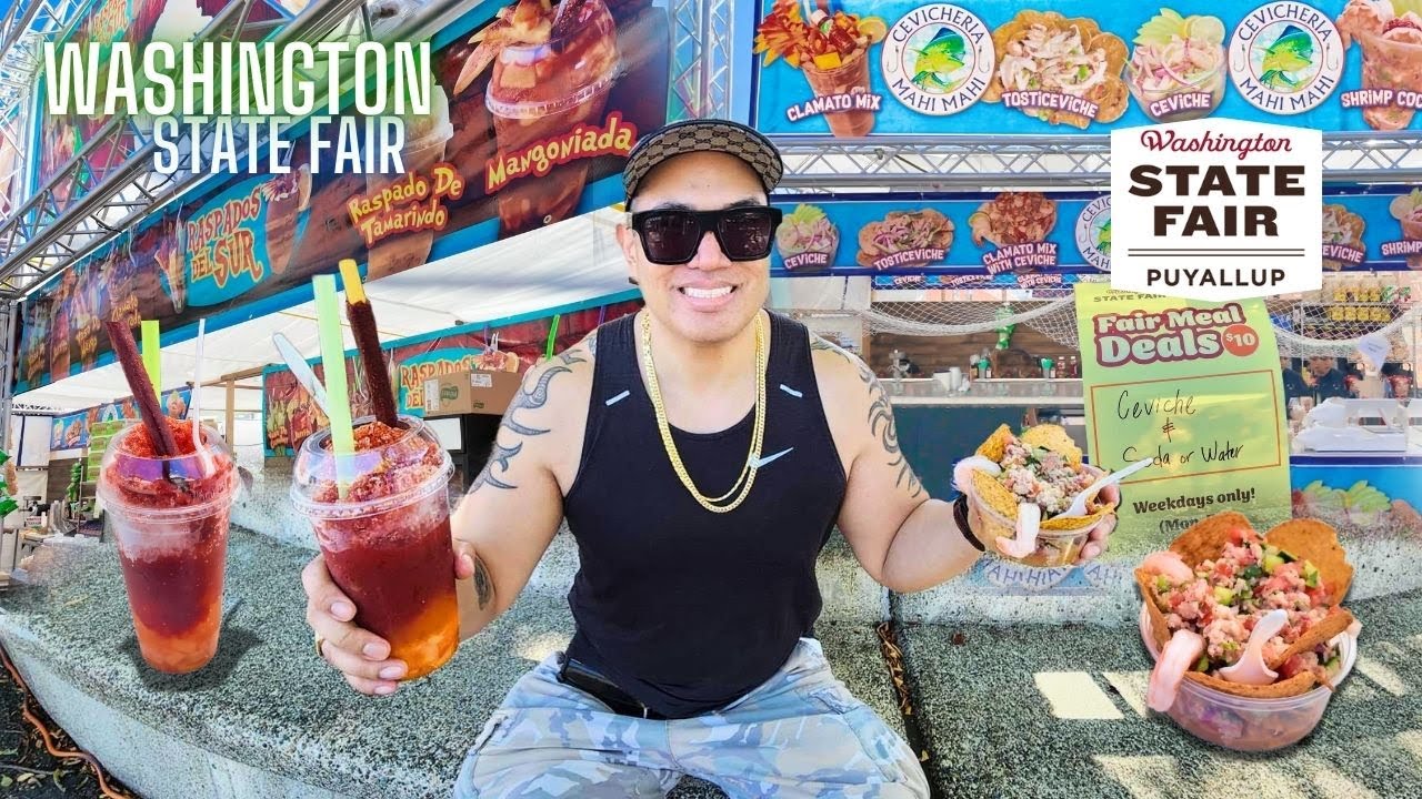 Washington State Fair: $10 Ceviche & Mangoniada Delight! 4K - YouTube