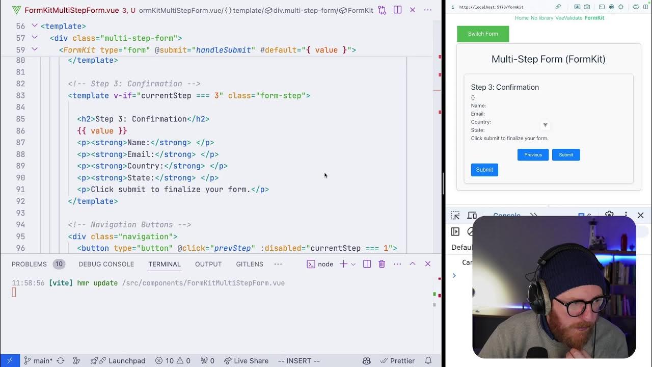Working with forms in Vue.js - YouTube