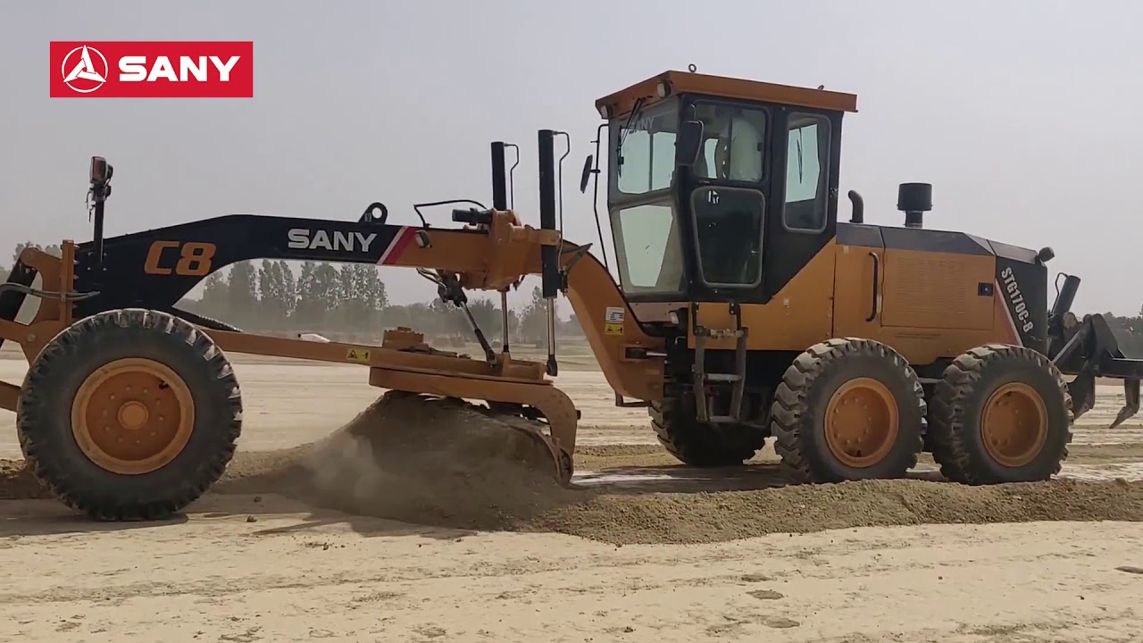Sany Motor Grader STG170C-8 - YouTube