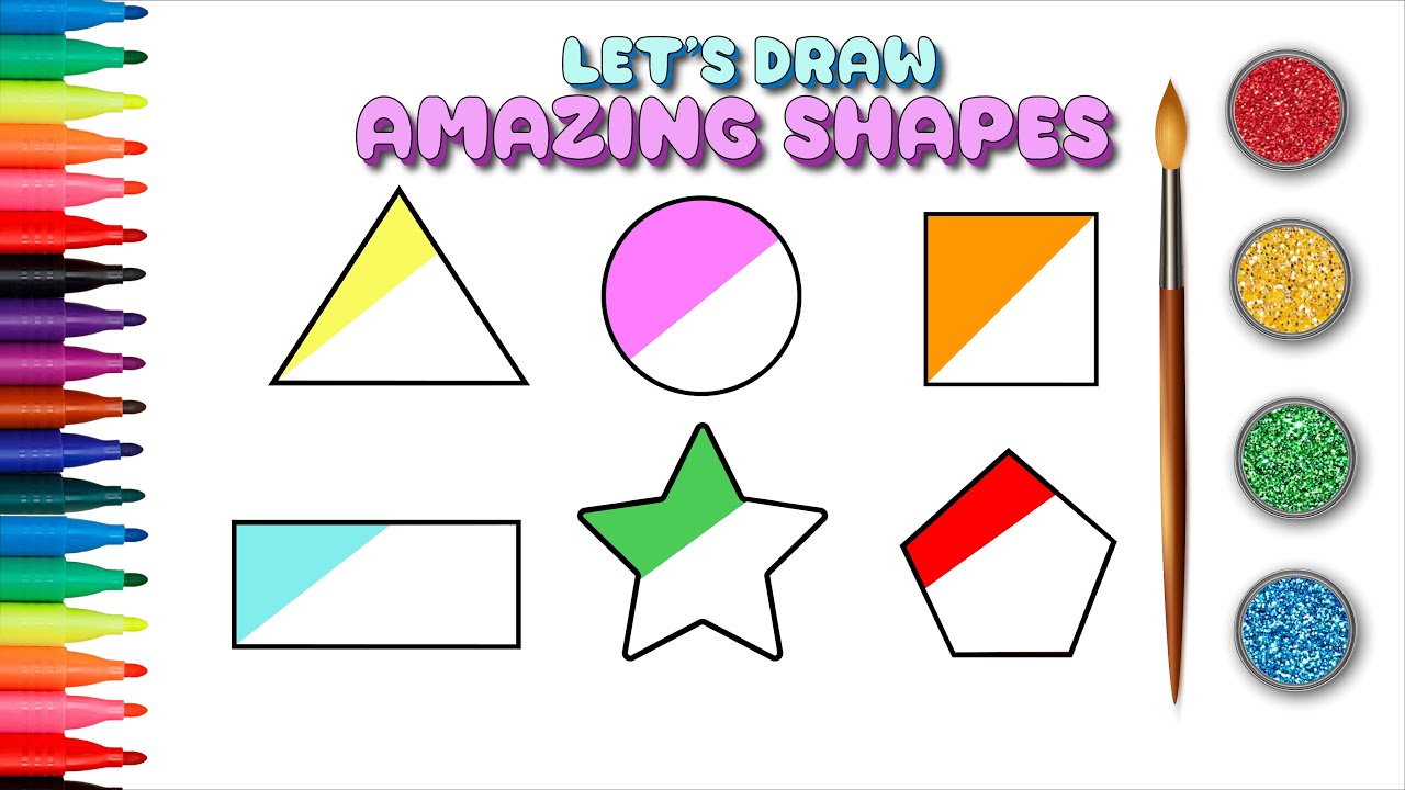 Lets Draw Amazing Shapes 🖌️ | How to Draw Shapes Step By Step 🌈 - YouTube