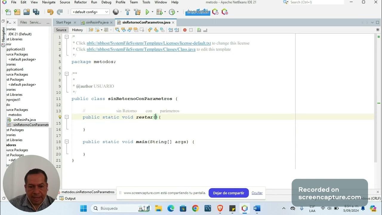 métodos sin Retorno con parámetros en java - YouTube