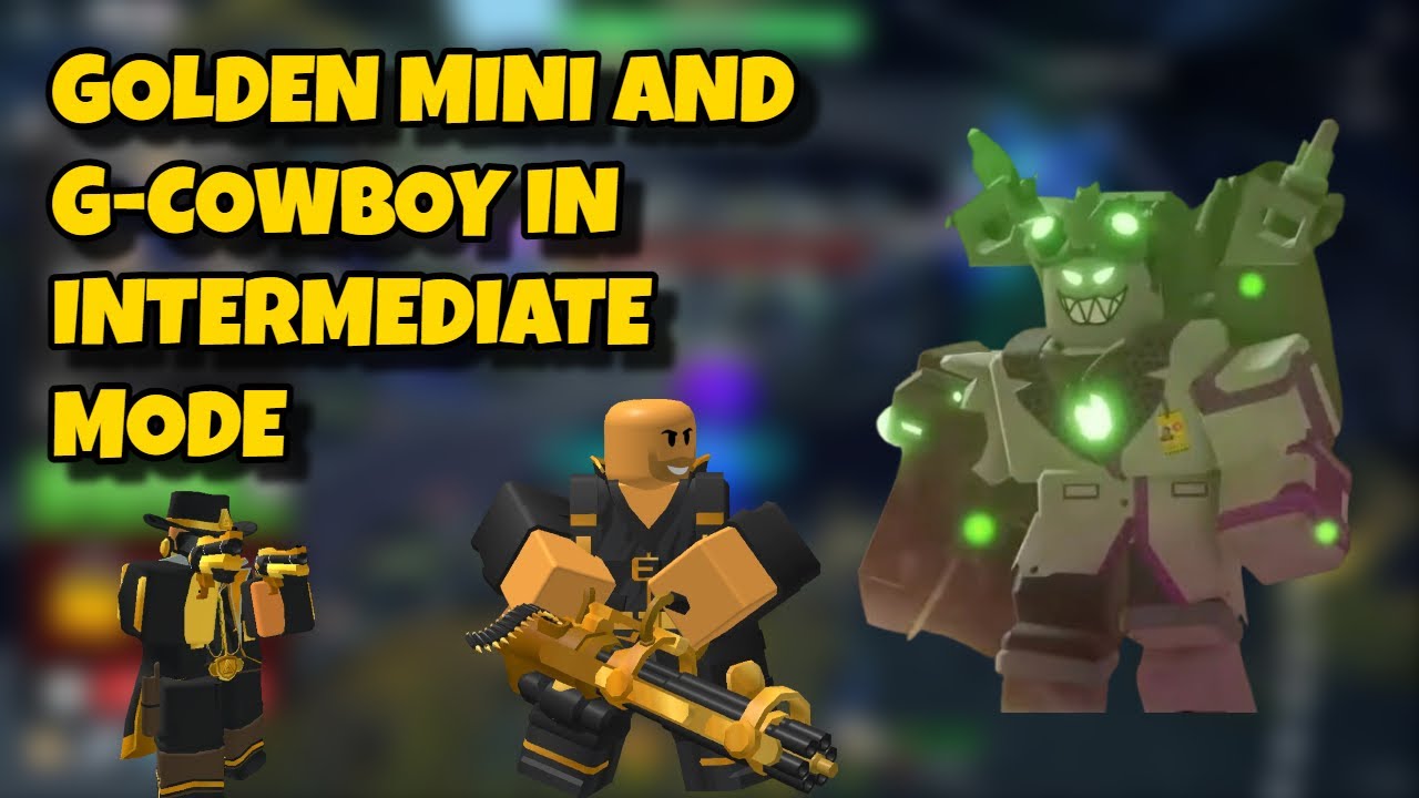 GOLDEN MINIGUNNER AND G-COWBOY VS PATIENT ZERO| ROBLOX Tower Defense ...