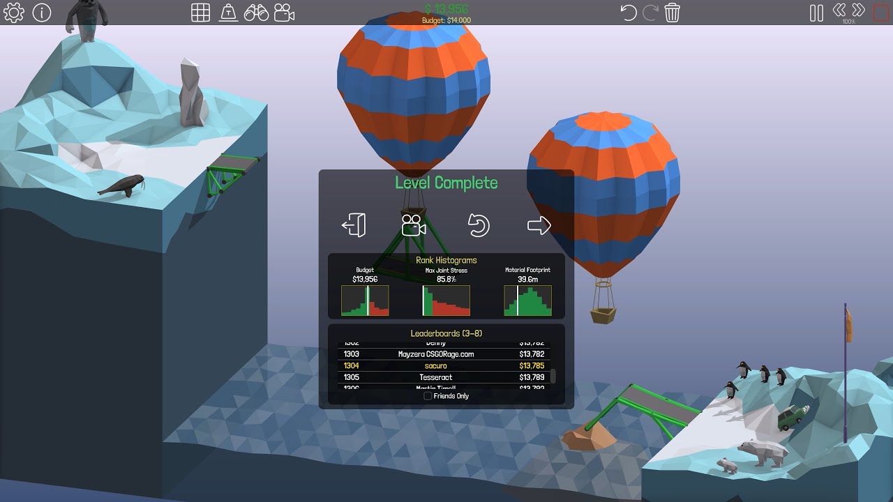 Poly Bridge 3-8: Swing Jumps - YouTube
