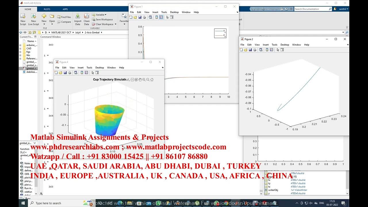 ANALYSIS OF THE GIMBAL 2 AXIS GIMBAL MECHANISM MATLAB SOLIDWORKS - YouTube