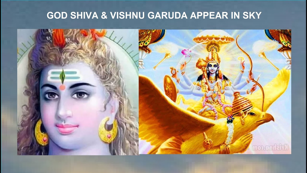 GOD SHIVA & GARUDA VISHNU APPEAR IN SKY - YouTube