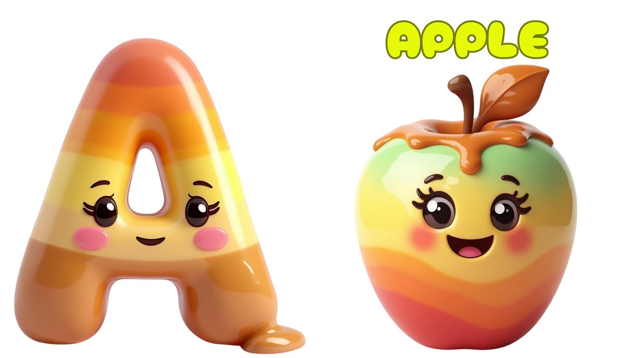 ABC Song (3D caramel Swirl Rainbow Gummy Style) | Fun ABC phonics Song ...