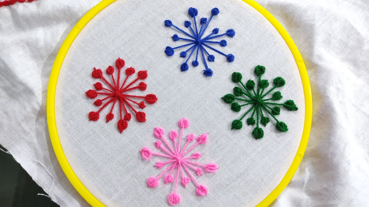 Kashmiri Ball Stich | Beautiful Hand Embroidery Design🤩 - YouTube