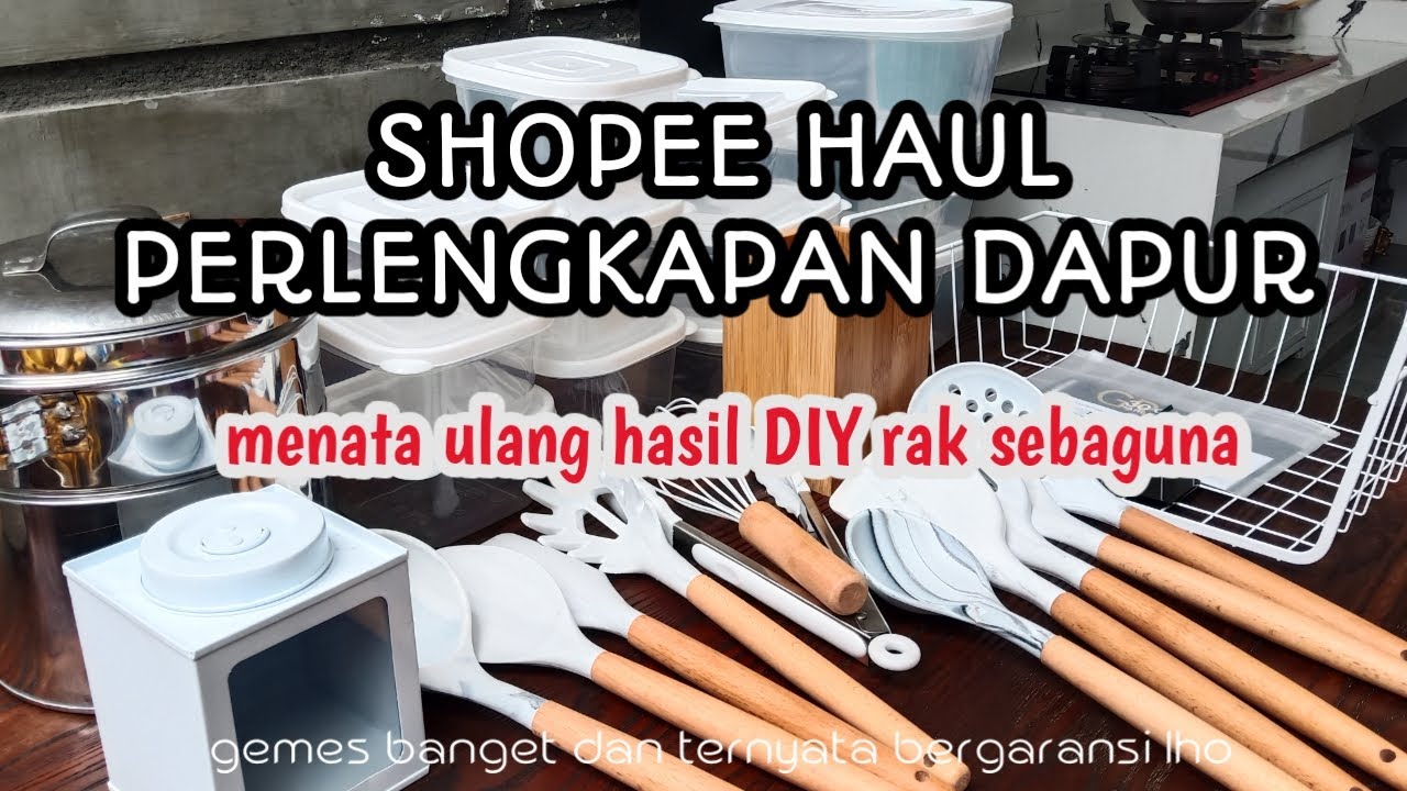 SHOPEE HAUL PERALATAN DAPUR SERBA PUTIH LUCU DAN ESTETIK, LANJUT ...