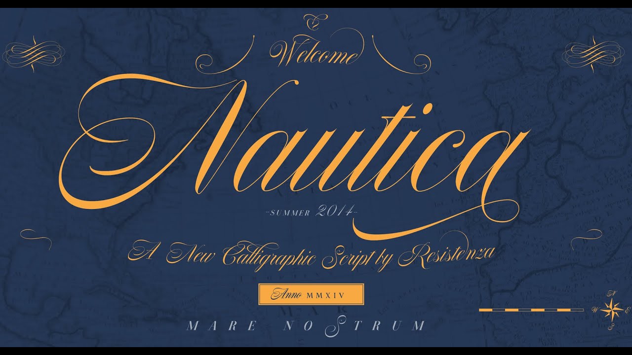 Nautica Font - Resistenza Type Foundry - YouTube