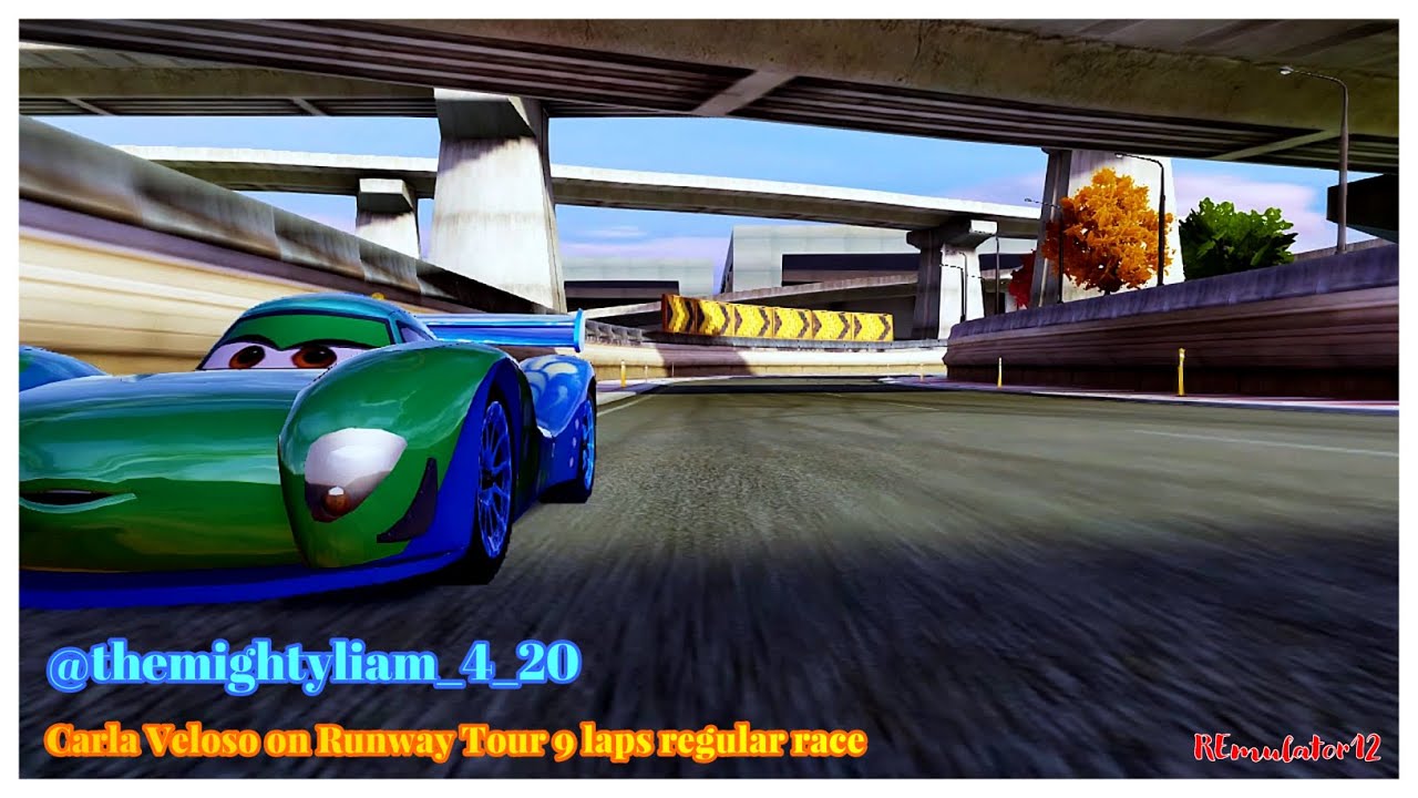 Cars 2 The Video Game | Carla Veloso - Race Mode | Runway Tour 9 Laps ...