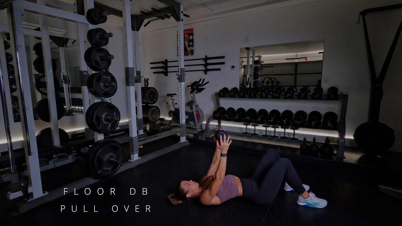 Floor Dumbbell Pull Over - YouTube