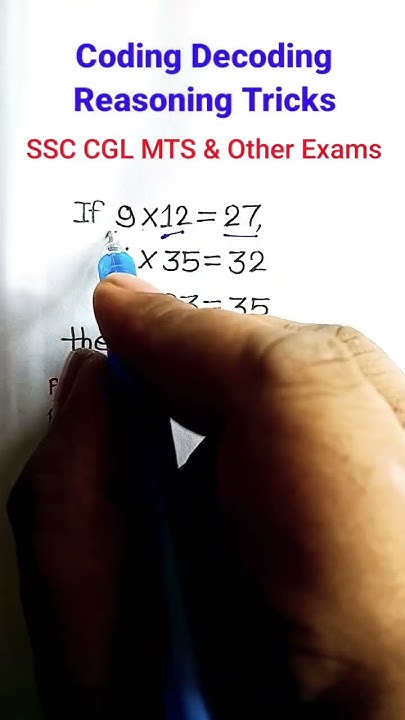 Coding Decoding Coding Decoding Reasoning Tricks Reasoning For Ssc Gd Chsl Mts Wbpsc