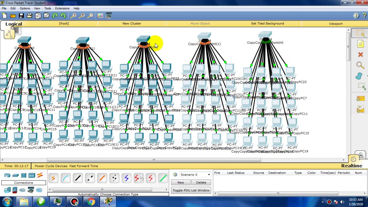 Membuat jaringan 6 Lab Komputer - YouTube
