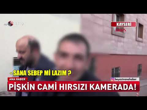 Pişkin cami hırsızı kamerada
