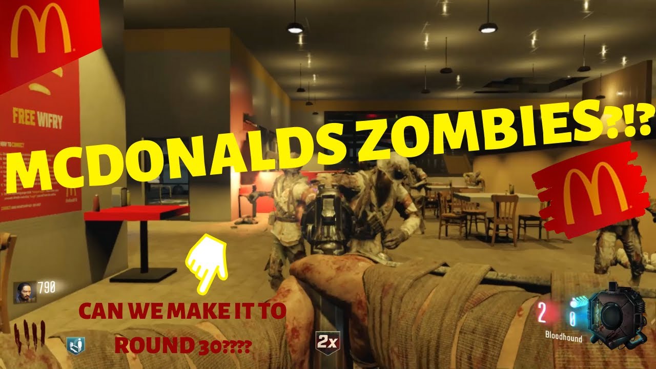 PLAYING THE MCDONALDS ZOMBIES MAP- Custom Zombies - YouTube