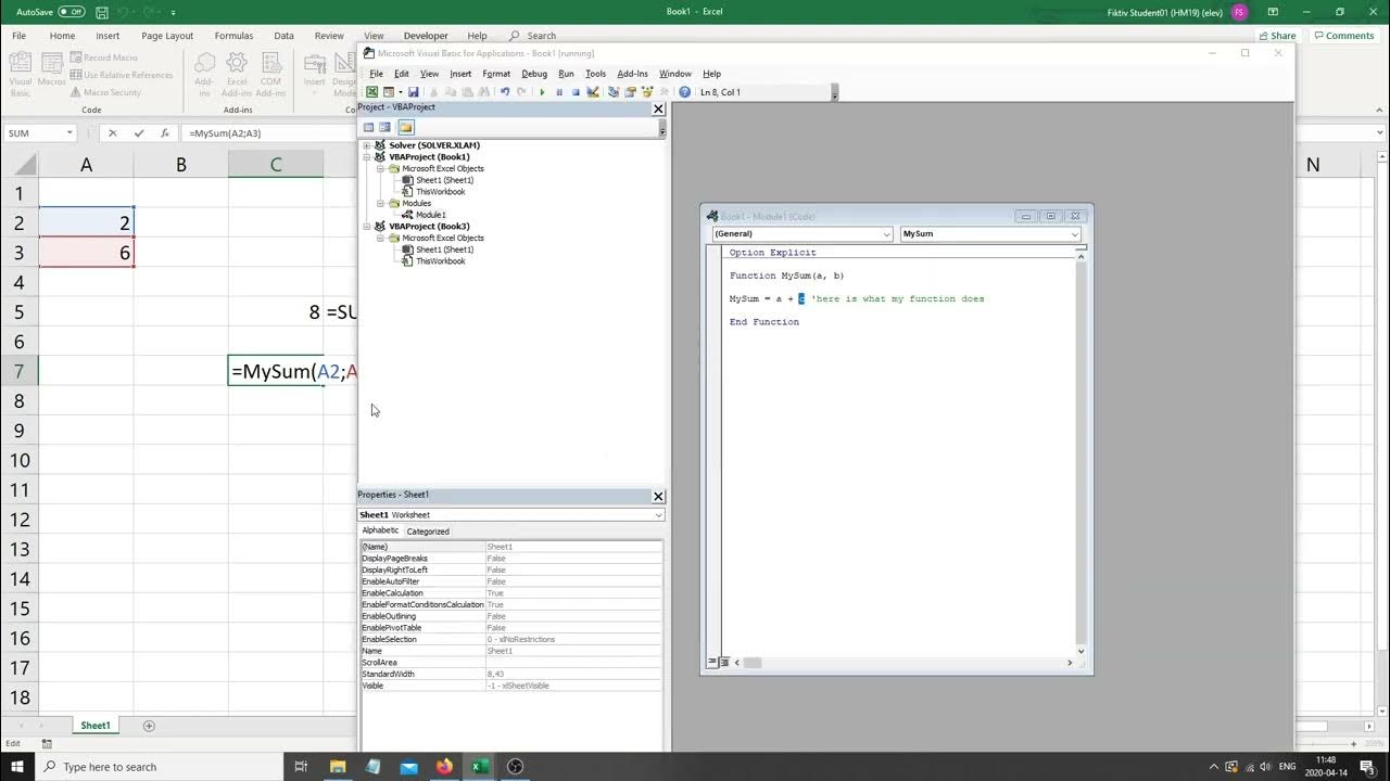 Lecture 2 Part 3 Vba Youtube