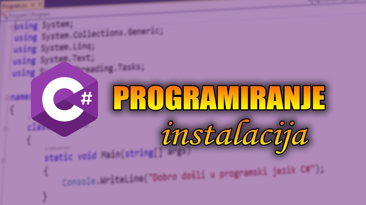 Programiranje C# tutorijal - Instalacija Visual Studio Community - YouTube