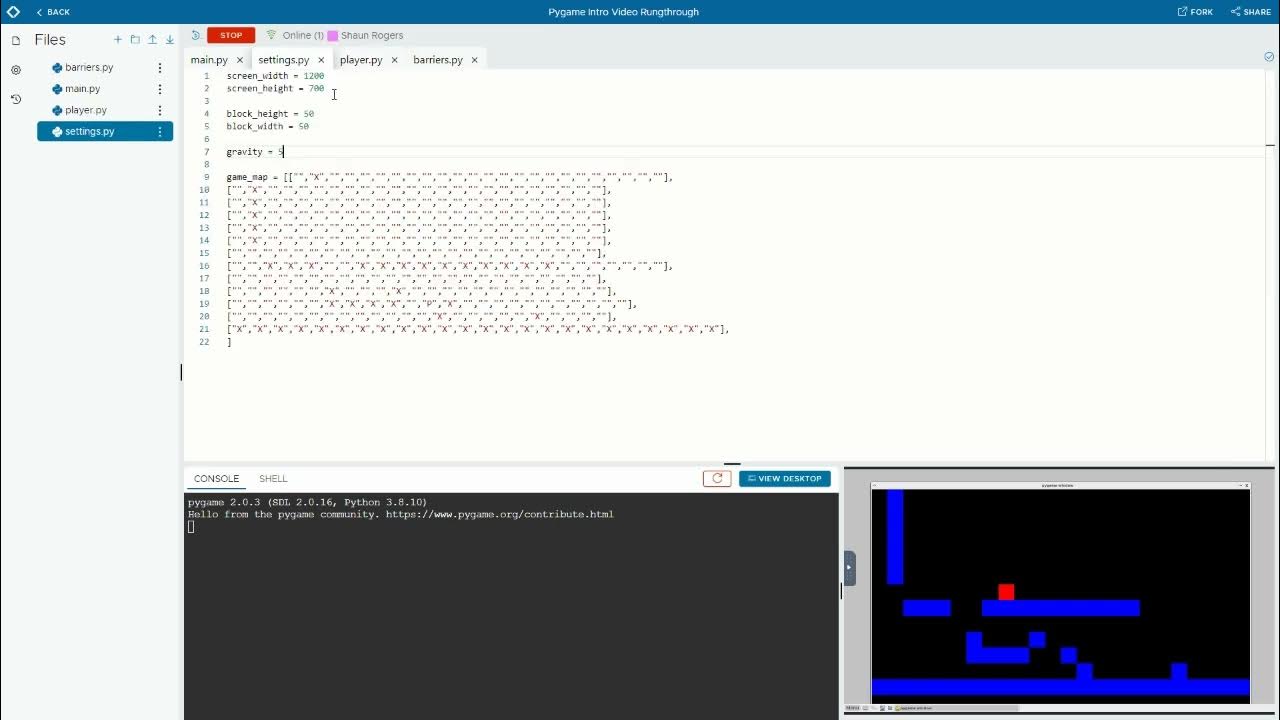 Pygame Intro 8 - YouTube