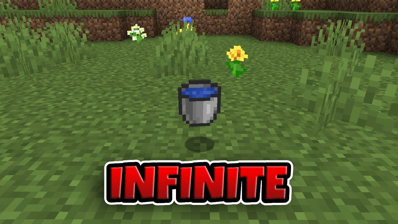 Infinite Water Source With ONE Water Block!! (MINECRAFT) - YouTube