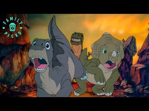 Littlefoot and Cera Escape The Fierce T. Rex | The Land Before Time