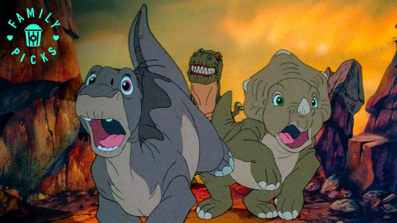 Littlefoot and Cera Escape The Fierce T. Rex | The Land Before Time ...