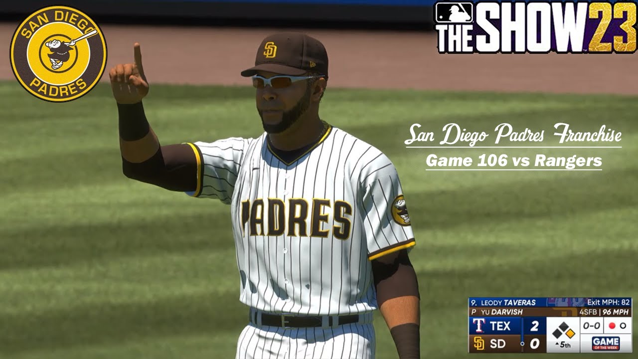MLB THE SHOW 23 - San Diego Padres Franchise Game 106 vs Rangers - YouTube