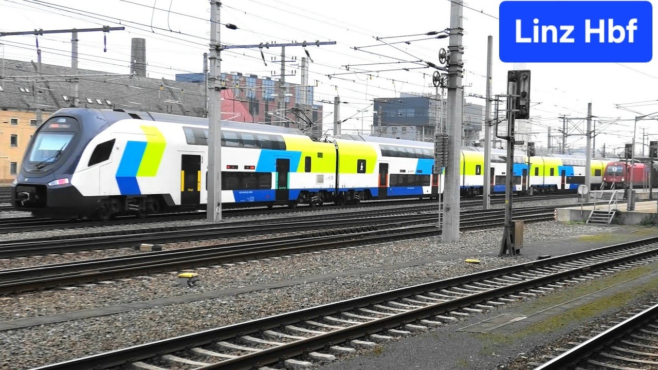 Linz Hbf: Neue China Westbahn, S-Bahn OÖ Talent1, Neu; ÖBB IC Dosto(ex ...