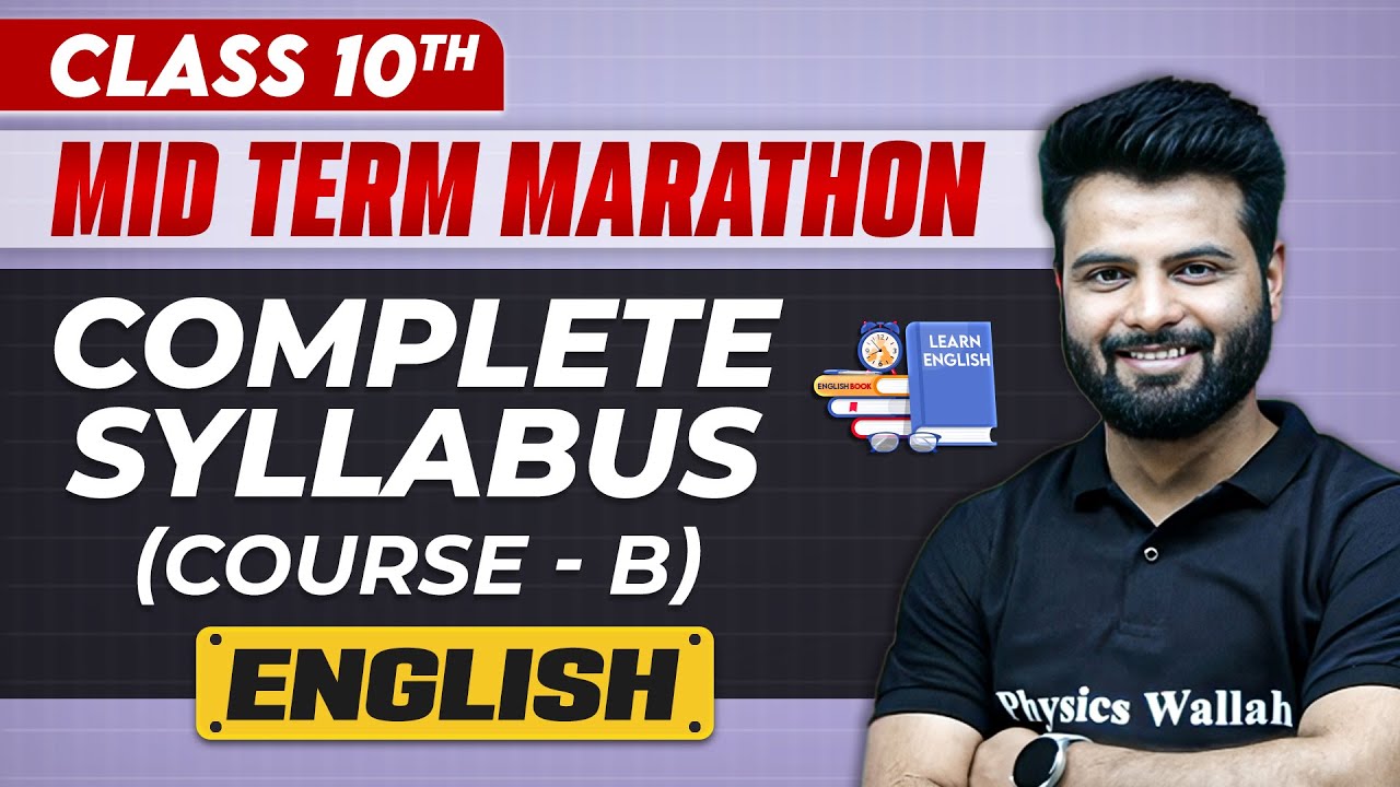 Complete CBSE English - Class 10th | MID Term in One Shot | Marathon ...
