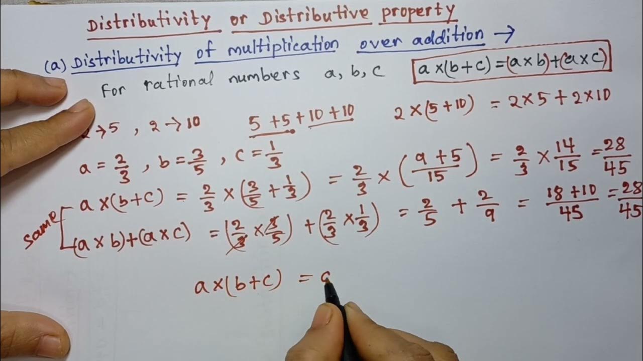Distributive property || Distributivity || Rational Numbers || Chapter ...