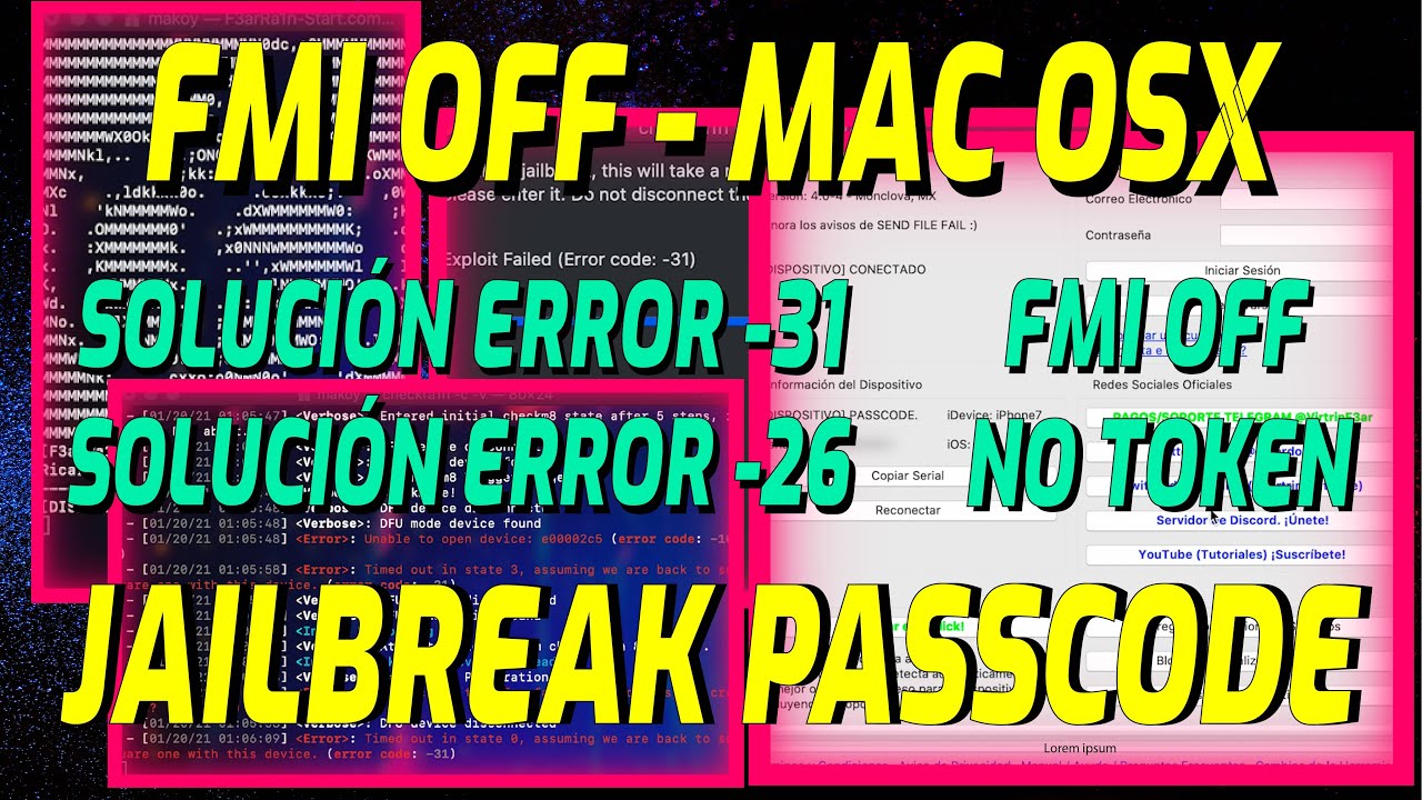 Fmi Off iOS14.2 - 14.3 en Mac Osx + Jailbreak Passcode Tips - YouTube