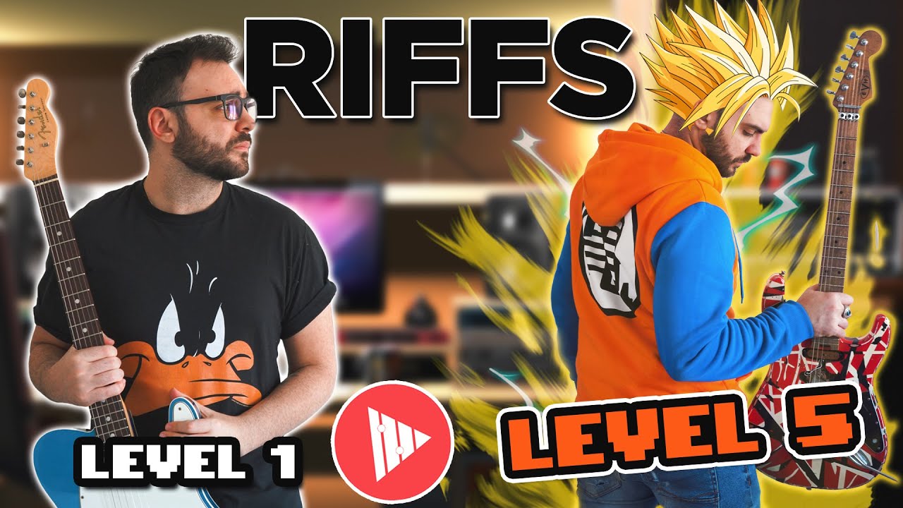 The 5 Levels Of GUITAR RIFFS | Play Guitar Hits - YouTube