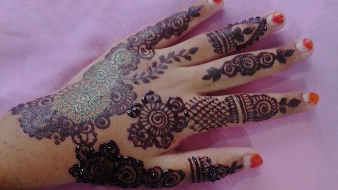 simple Mehedi design #mehedi design # mehedi art by porshi - YouTube