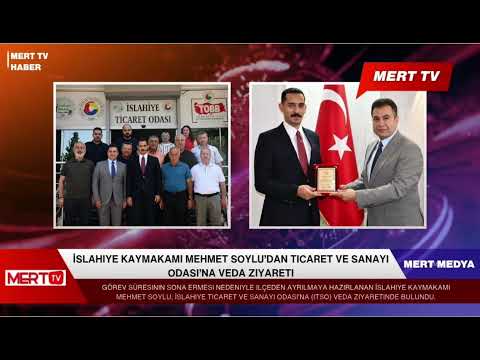 İslahiye Kaymakamı Mehmet Soylu’dan Ticaret ve Sanayi Odası’na Veda Ziyareti