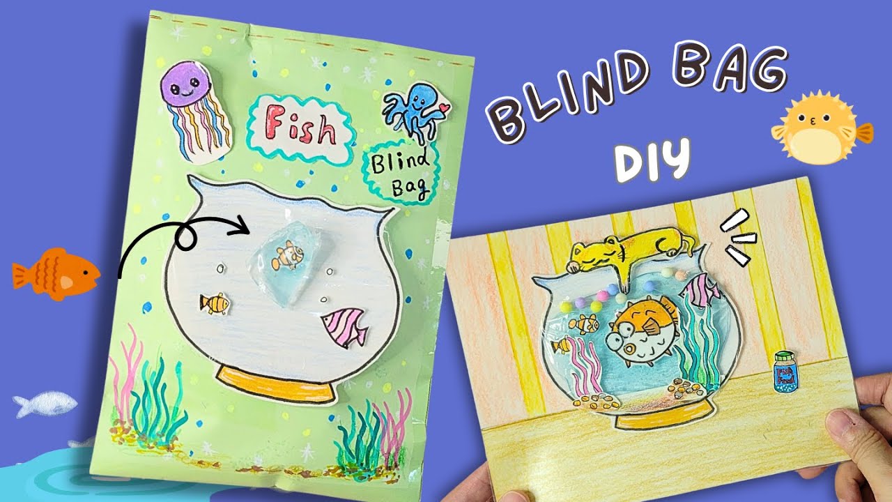 [ ️paper diy ️] KAWAII Fish Blind Bag Unboxing #diy #papercraft # ...