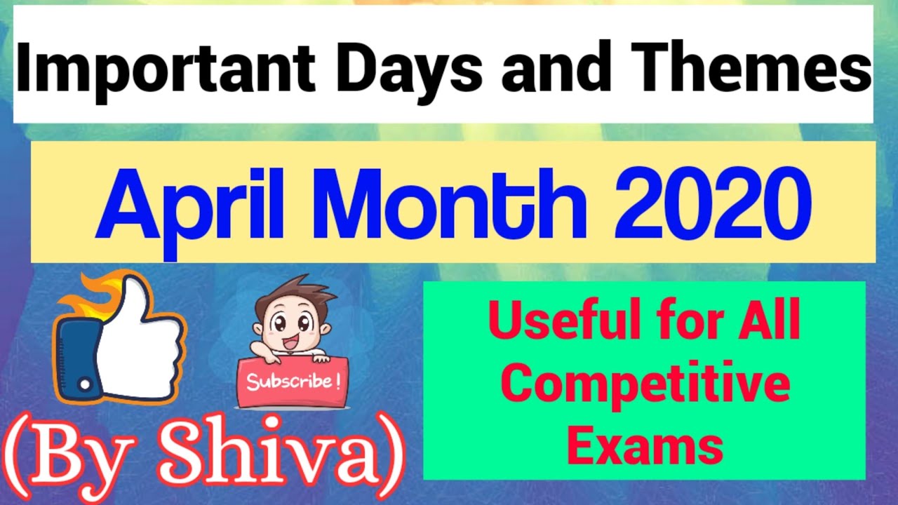 April Month 2020 Important Days And Themes Useful For All april-month-2020-important-days-and-themes-useful-for-all