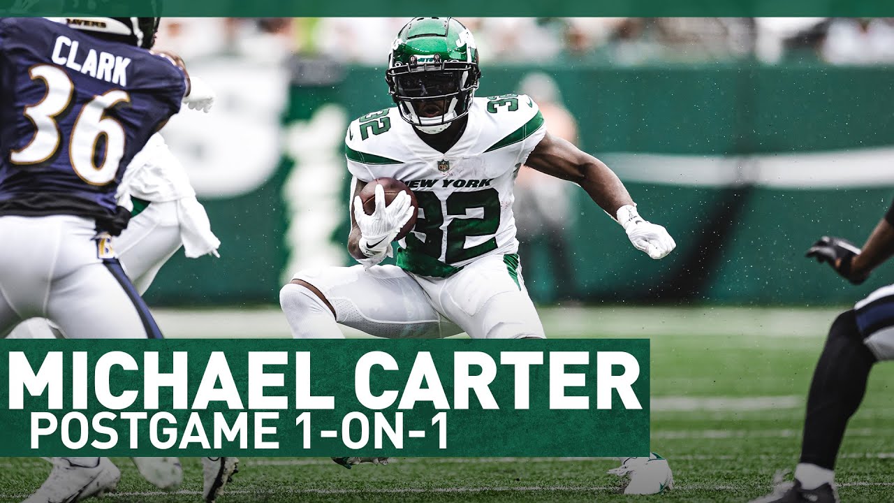 "We'll Learn From It" | Postgame 1-on-1 with RB Michael Carter | New ...