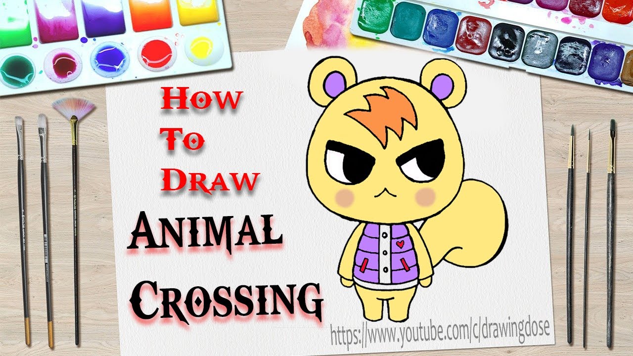 How to Draw Animal Crossing | Drawing Crossing Animal | Coloring Pages ...