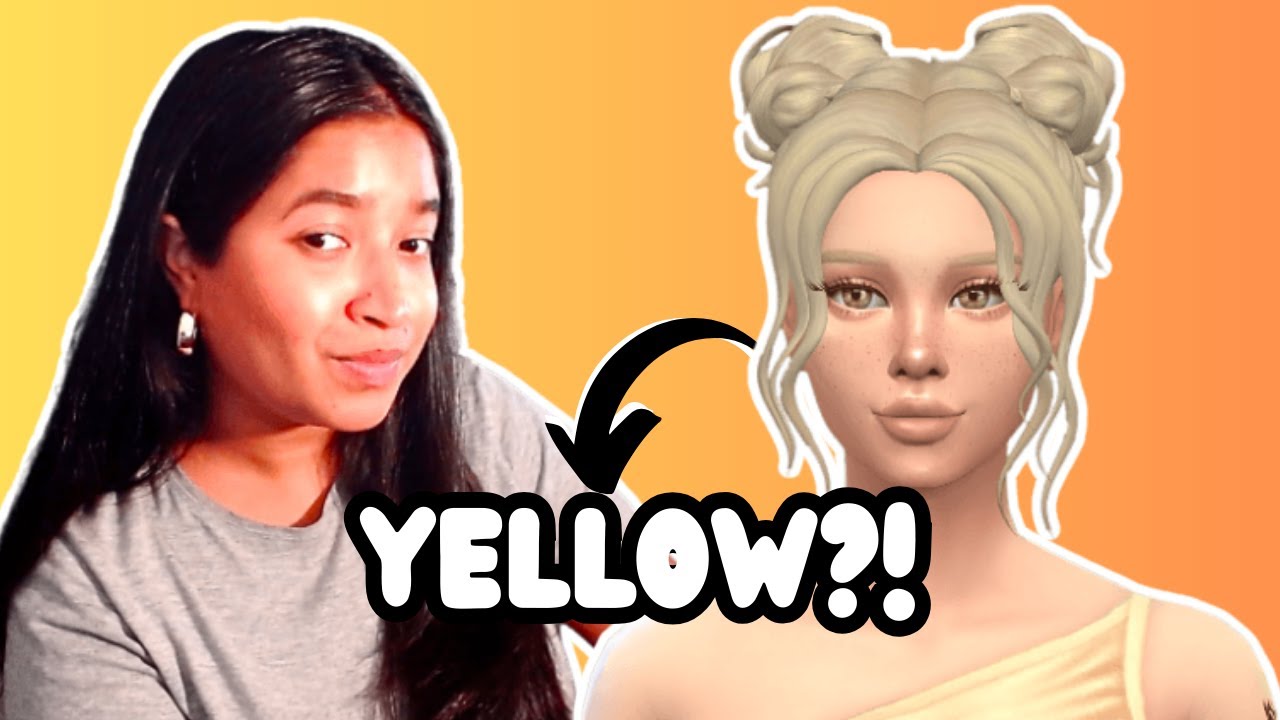 she's so pretty...creating a sim using only ONE color - YELLOW - YouTube
