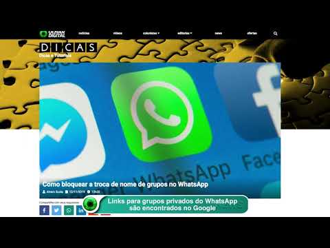 Links para grupos privados do WhatsApp são encontrados no Google