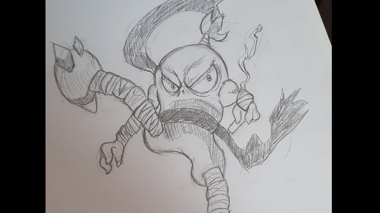 Sketch Hitmonlee Drawing | Pokémon - YouTube