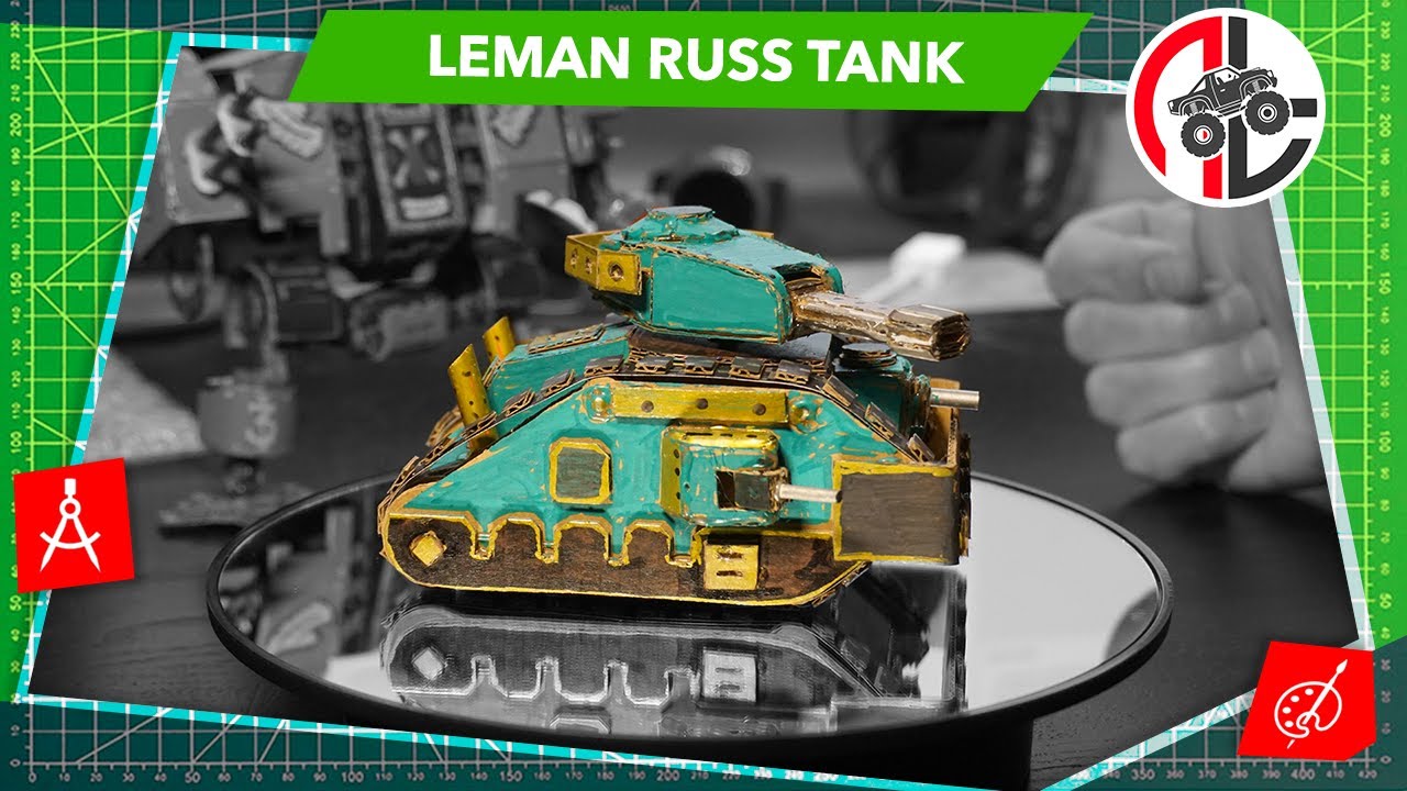 [Craft] Warhammer 40k Leman Russ Tank | cardboard build - YouTube