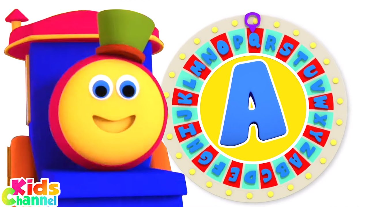 Learn ABC - Spin the Wheel Game, Bob The Train Cartoon Videos, Bob Fun ...