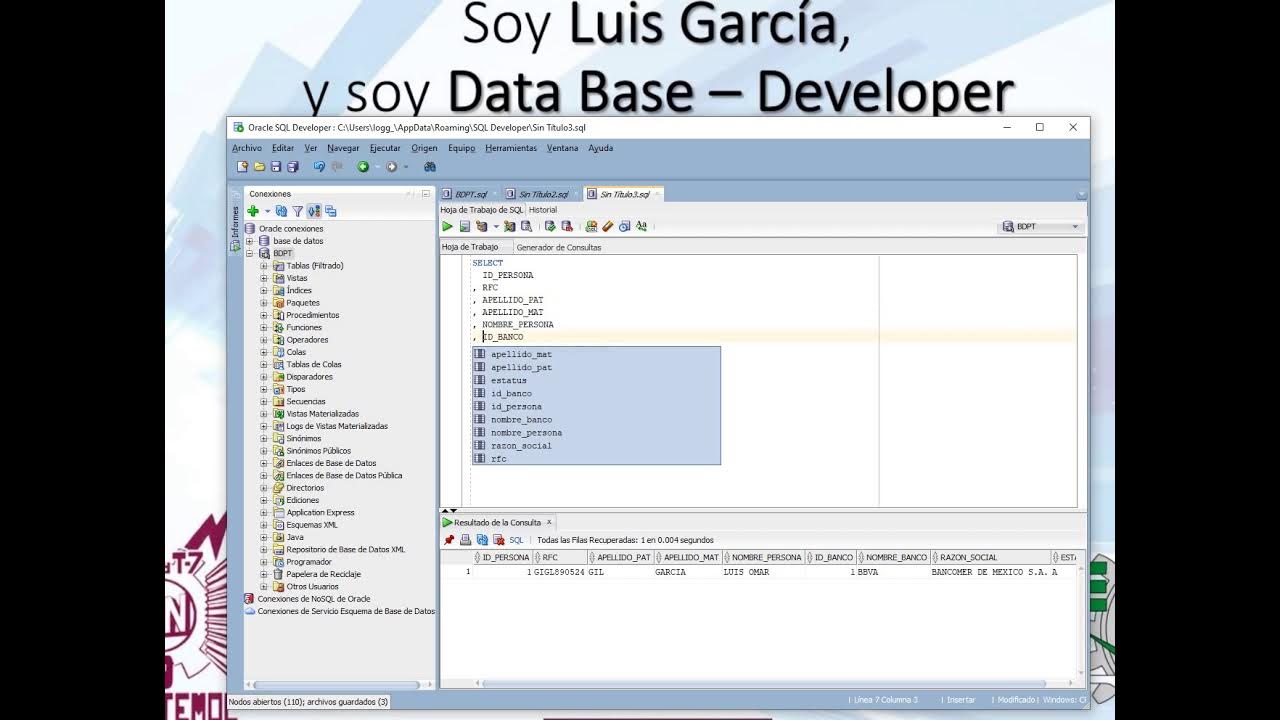 Agregar y quitar columnas en una Vista en Oracle - YouTube