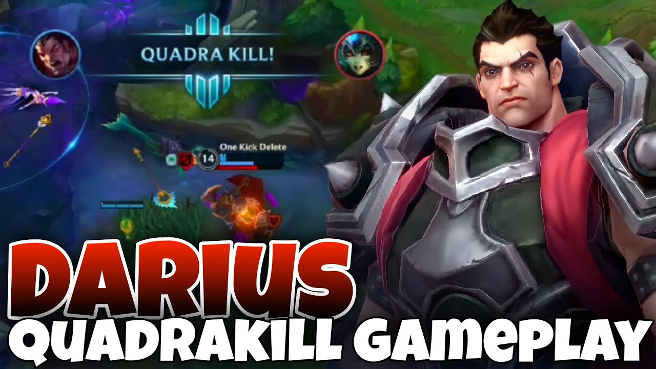 Darius Wild Rift Gameplay | Instant Quadrakill! Build, Runes, Spells ...